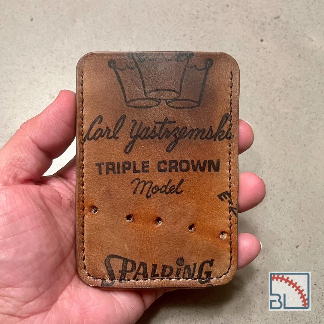 Spalding Carl Yastrzemski Baseball Glove Wallet / Card Holder & Money ...