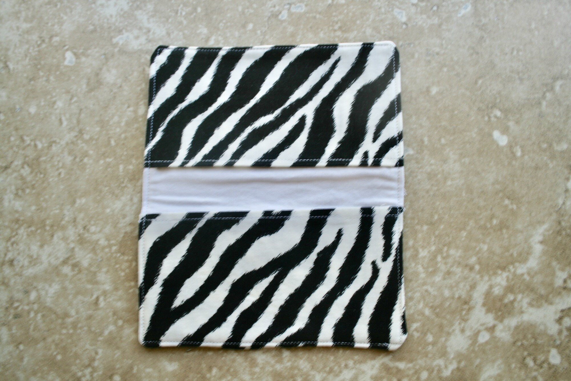 Zebra Print Fabric Checkbook Cover, Coupon Holder, - Etsy