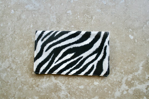 Zebra Print Fabric Checkbook Cover Coupon Holder - Etsy