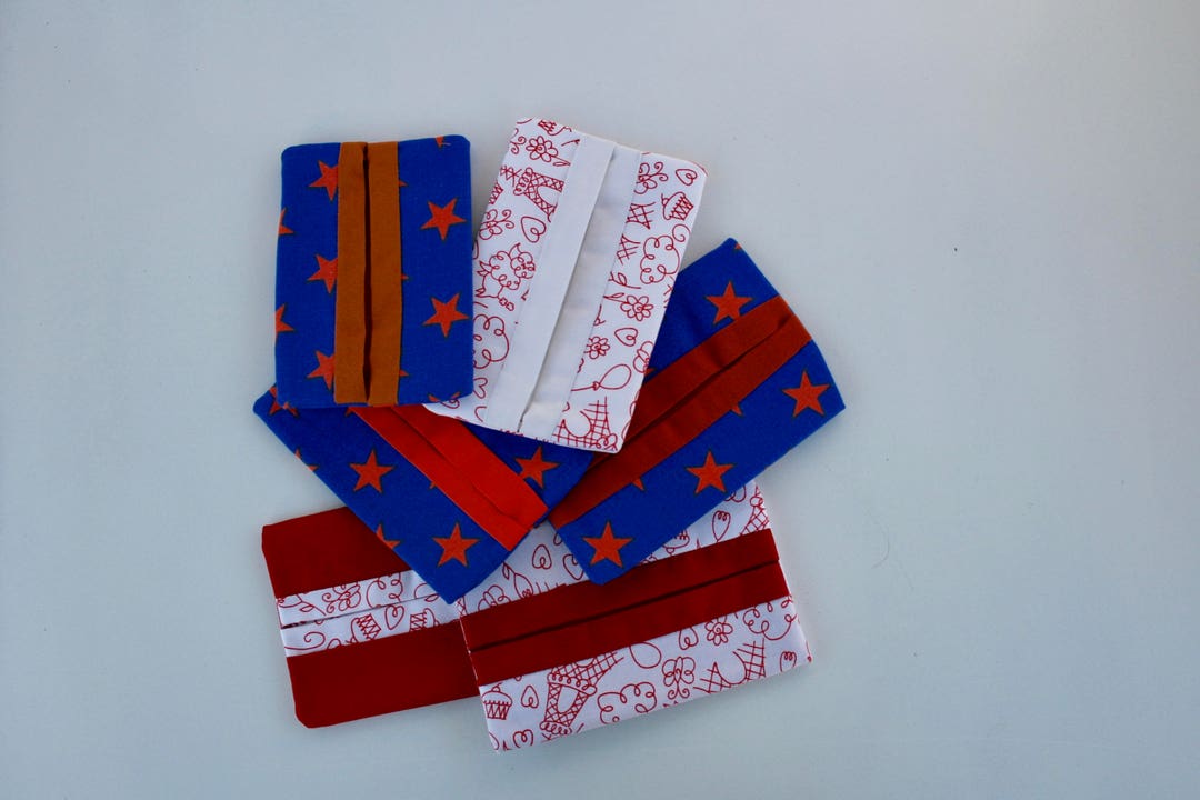 Travel Tissue Cover Star Fabric Tissue Tote, Cotton Fabric Tissue Case ...