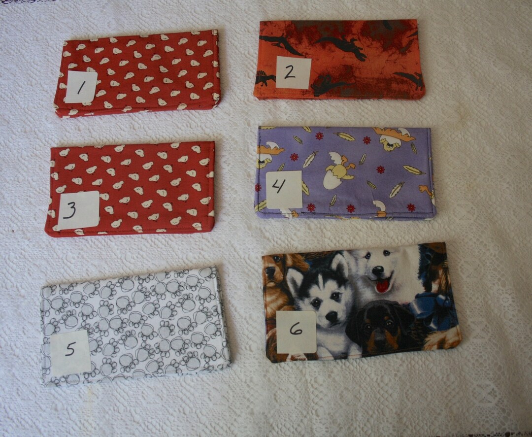 Fabric Checkbook Cover in Fun Animal Prints - Etsy