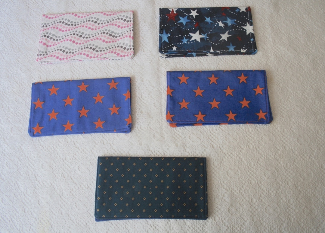 Fabric Checkbook Cover= Star Stripe Fabric - Etsy