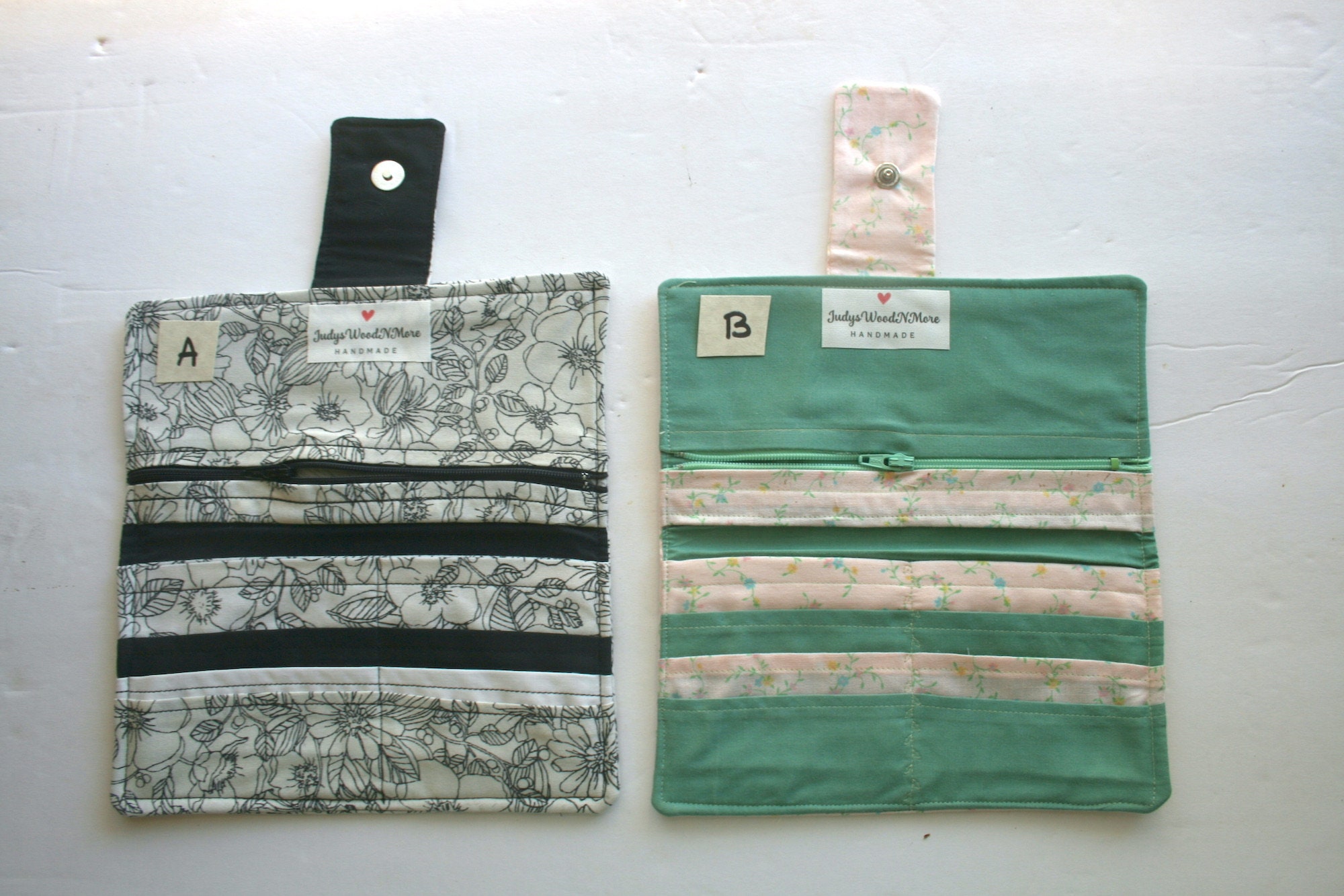 Women's Fabric Handmade Wallet in Floral Print, Gift for Her Under 40 ...