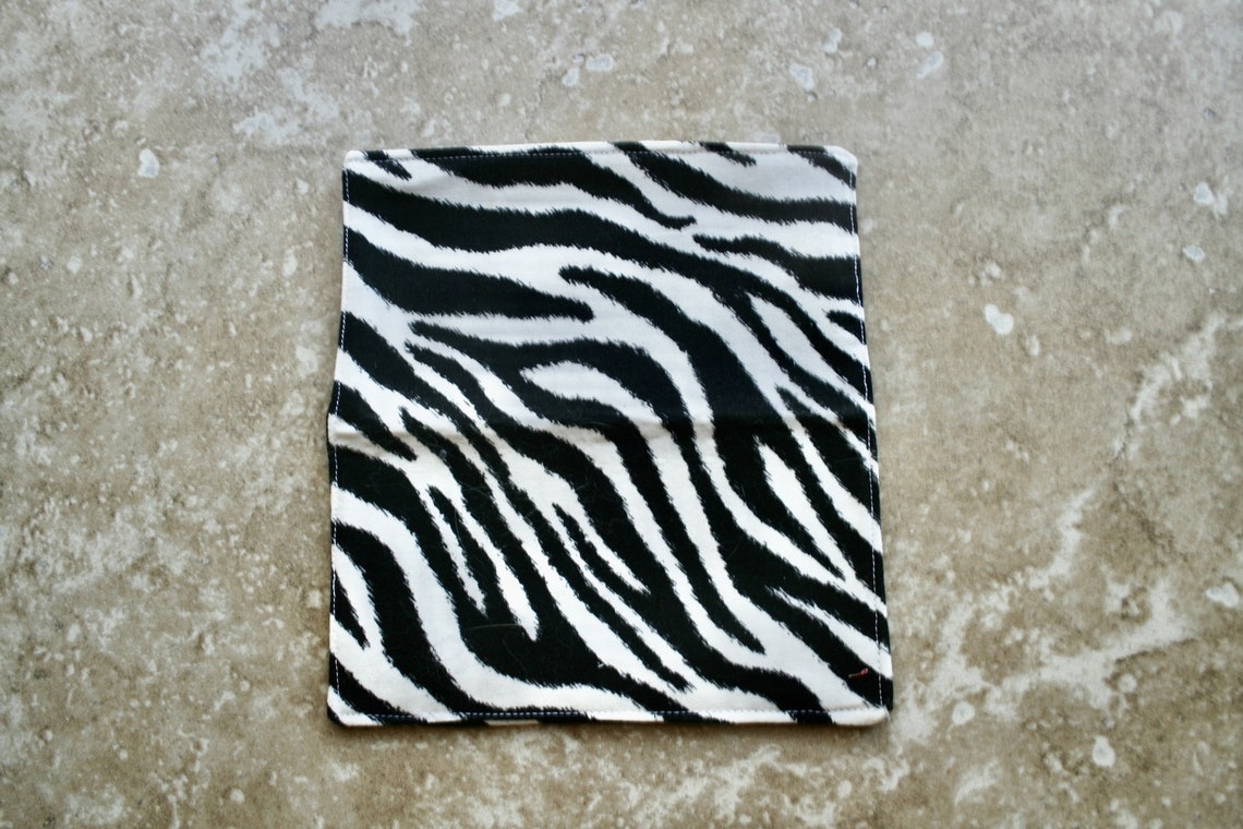 Zebra Print Fabric Checkbook Cover, Coupon Holder, - Etsy