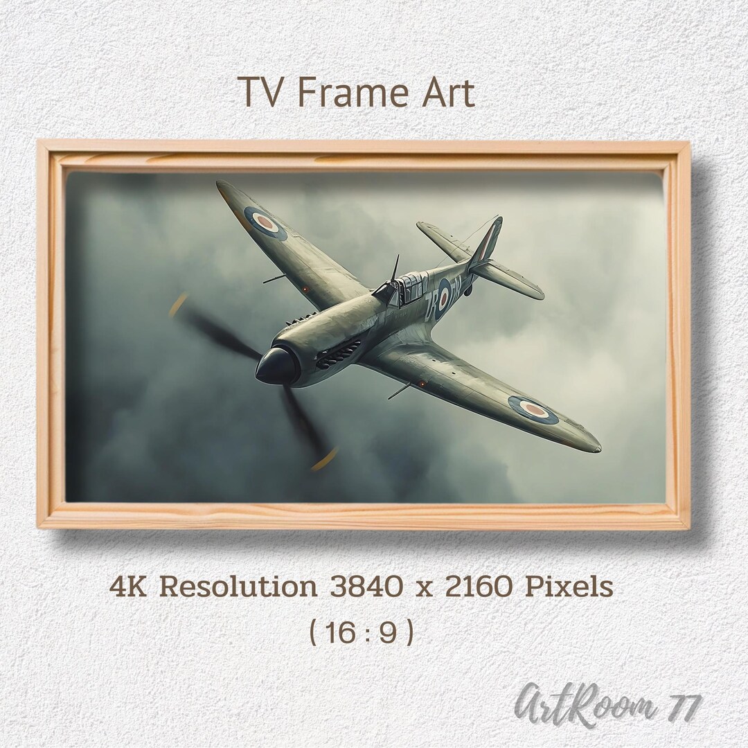 Vintage Fighter Plane Samsung TV Frame Art,military Aircraft Frame Art ...