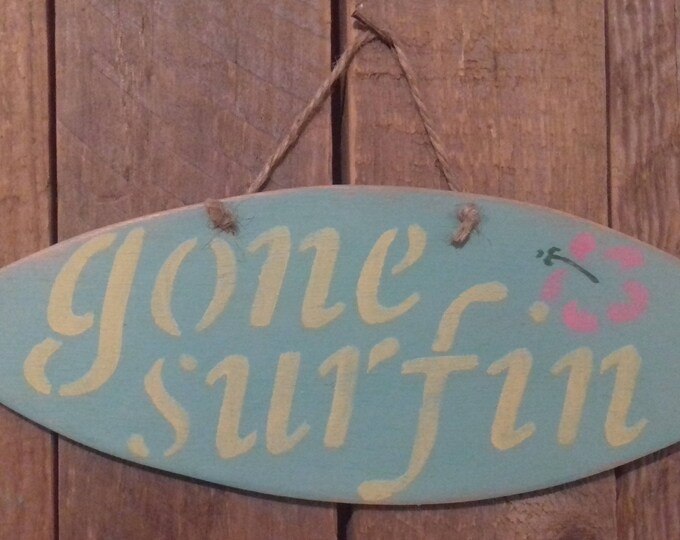 Gone Surfin Sign / Wall Hangings / Sign / Beach House Decor / Beach ...