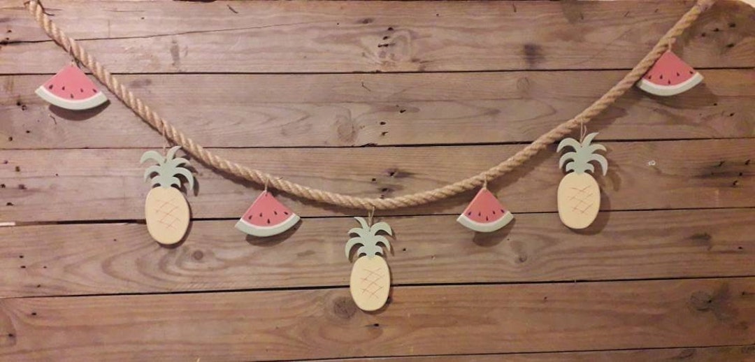 Watermelon and Pineapple Garland / Pineapple Bunting / Watermelon Wall ...