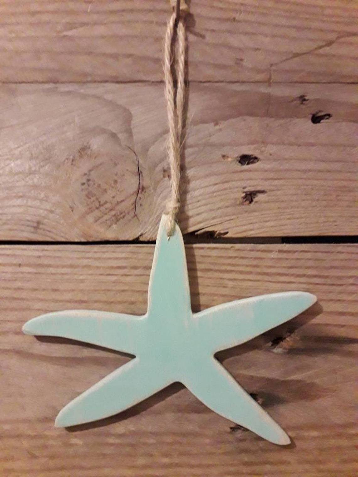 Turquoise Starfish / Wall Hangings / Wooden Starfish / Beach - Etsy