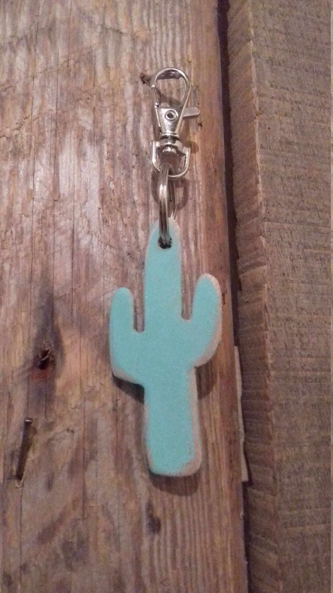 Cactus keyring / Key chain / Cactus gifts / Turquoise / Bag | Etsy