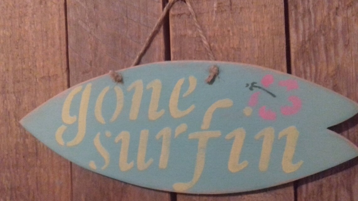 Gone Surfin Sign / Wall Hangings / Sign / Beach House Decor / - Etsy