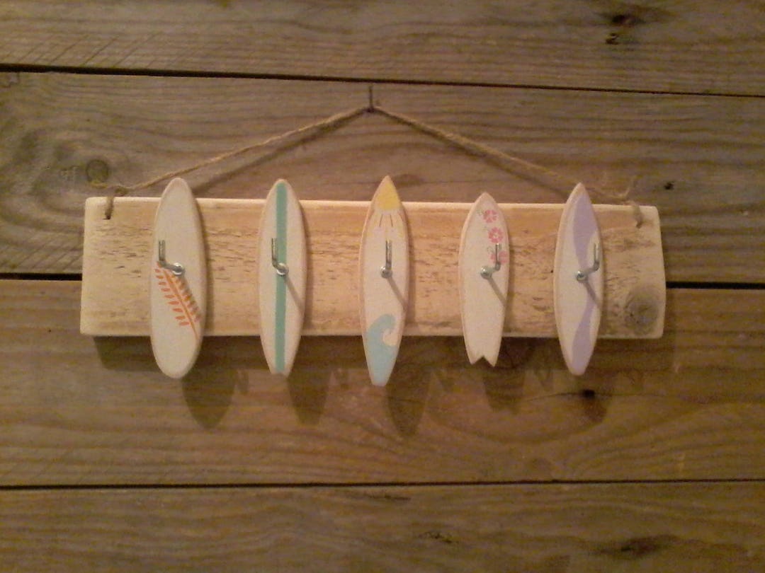 Surfboard Key Hooks / Jewellery Organiser / Birthday Gifts /home Decor ...