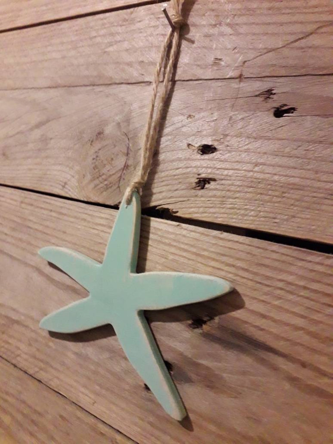 Turquoise Starfish / Wall Hangings / Wooden Starfish / Beach - Etsy