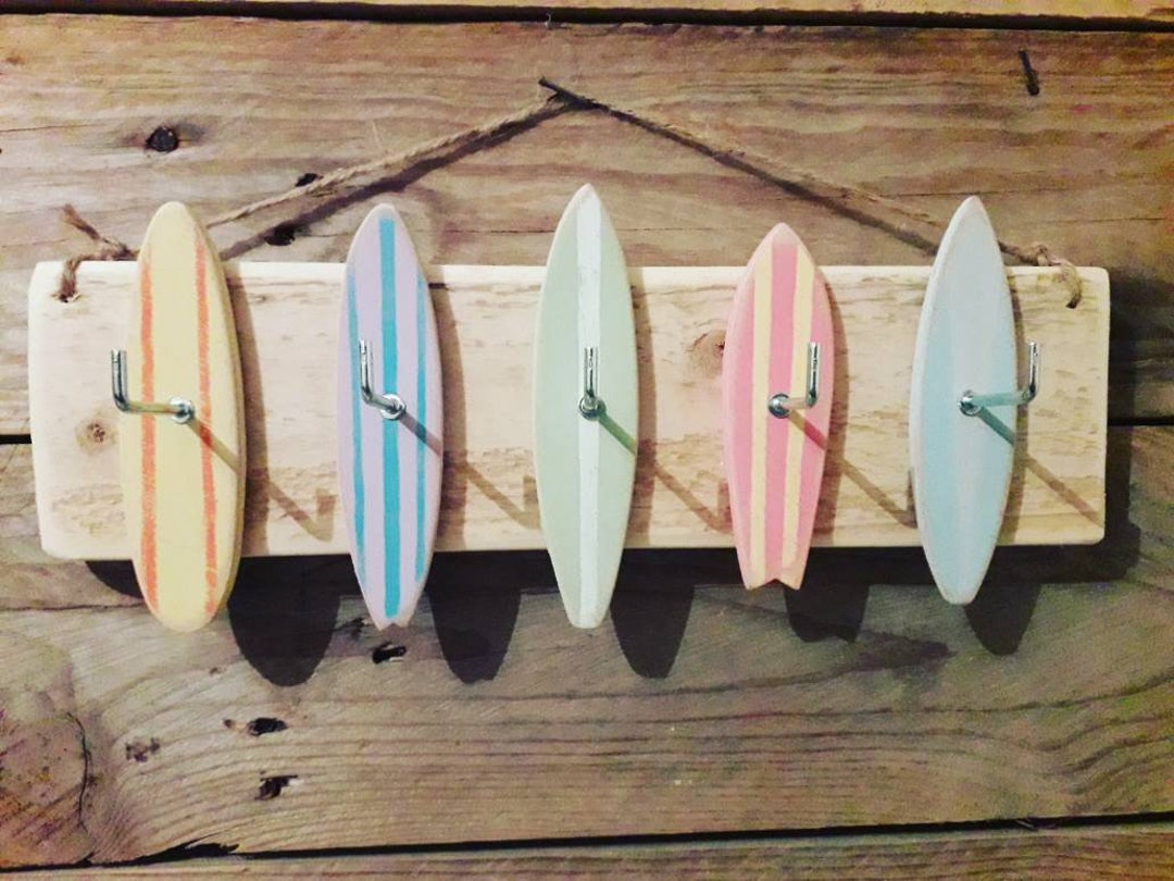 Surfboard Key Hooks/ Jewellery Hooks/ Jewelry Organizer/ - Etsy
