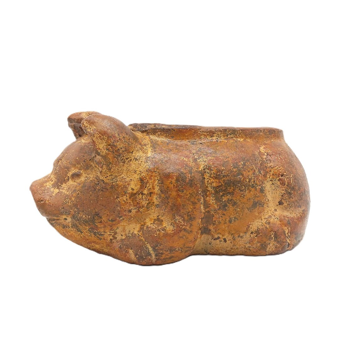 Terracotta Planter Clay Pottery Pig Animal Shape Flower Pot Rustic ...