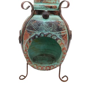 Tabletop Chiminea Mexican Terracotta Clay Pottery Candle Incense ...