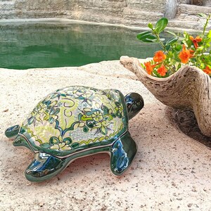 Talavera Pottery Sea Turtle Figure Ceramic Sealife Animal Patio Decor ...