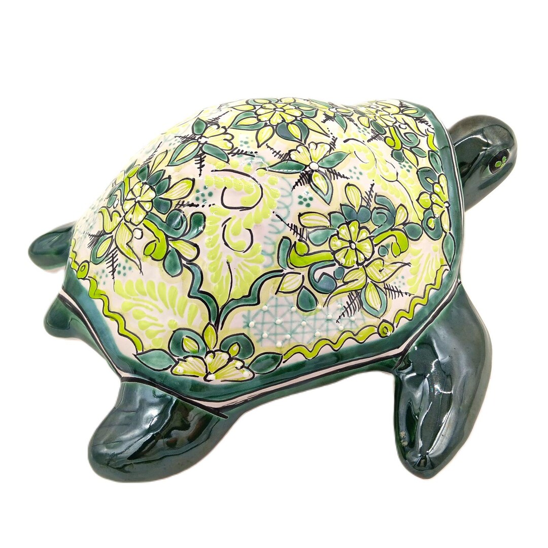 Talavera Pottery Sea Turtle Figure Ceramic Sealife Animal Patio Decor ...
