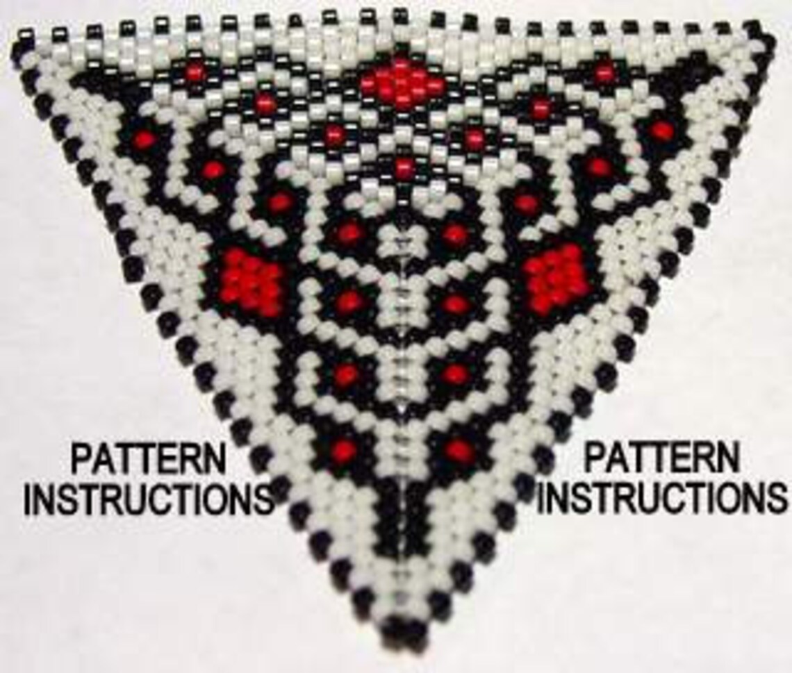 Bead Pattern Instructions: Peyote Triangle Pattern Tri2834 - Etsy