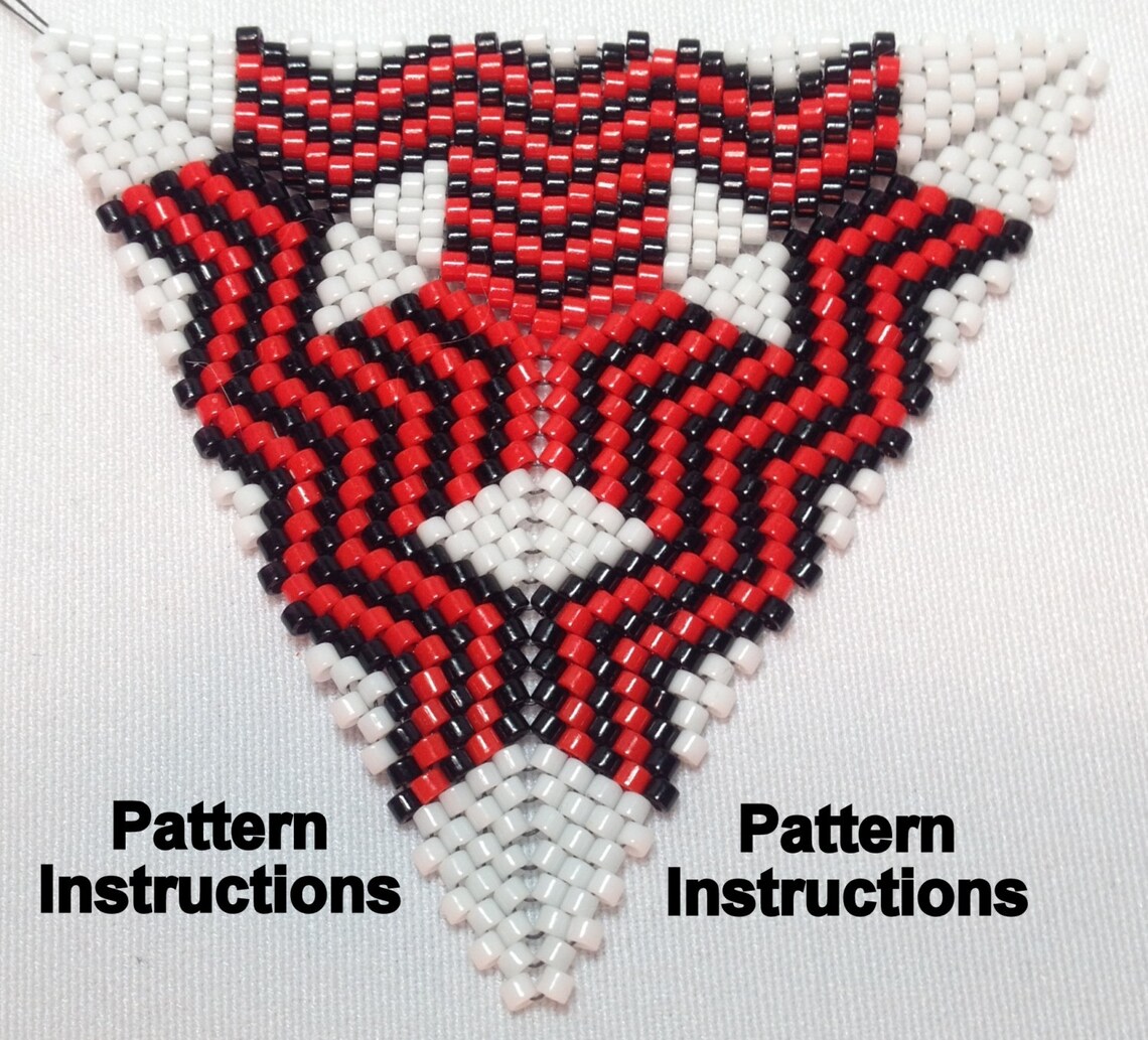 Bead Pattern Instructions: Peyote Triangle Pattern Tri6347 - Etsy