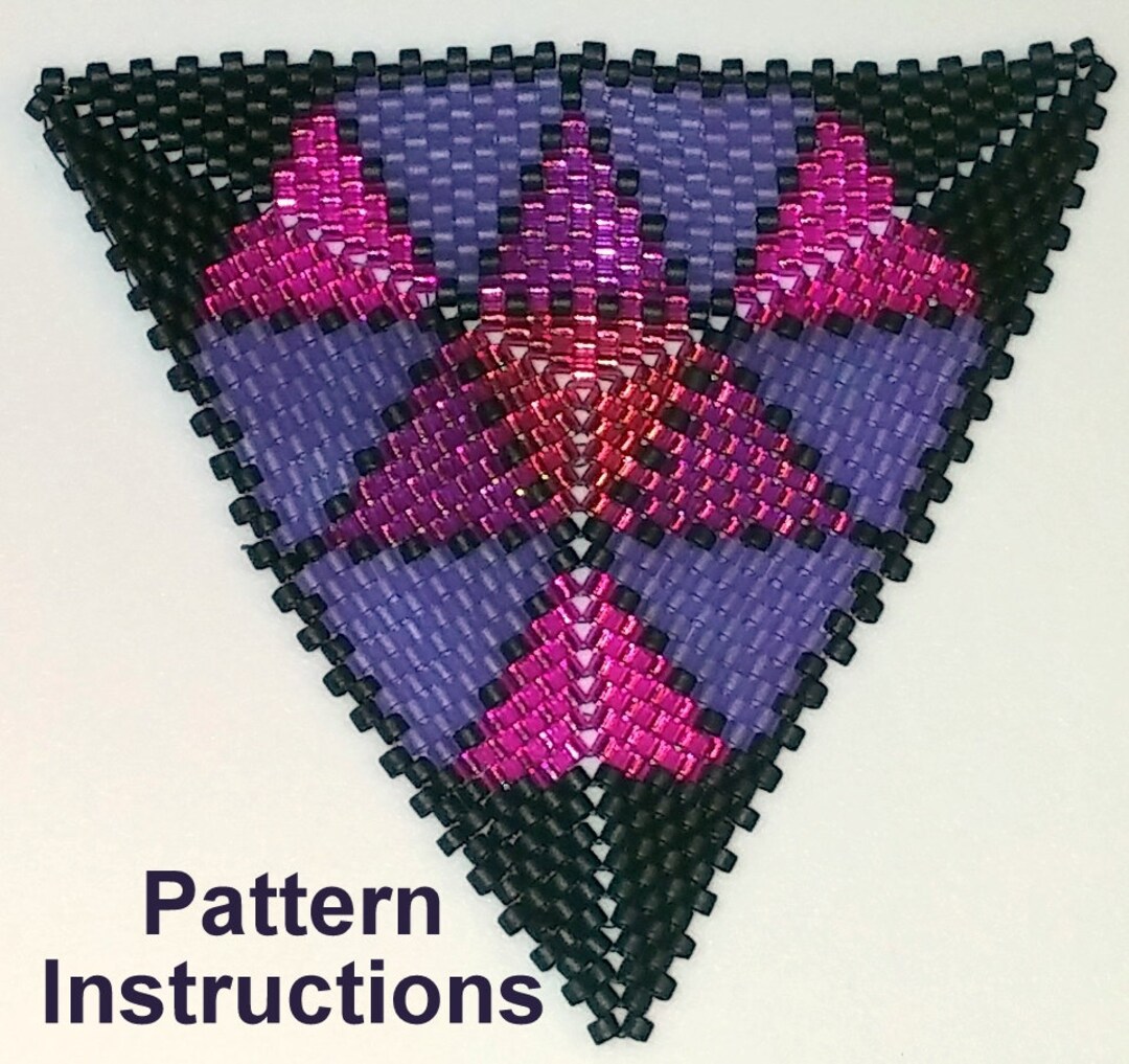 Bead Pattern Instructions: Peyote Triangle Pattern Tri8755 - Etsy