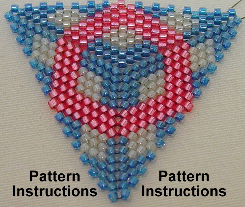 Bead Pattern Instructions: Peyote Triangle Pattern Tri9512 - Etsy