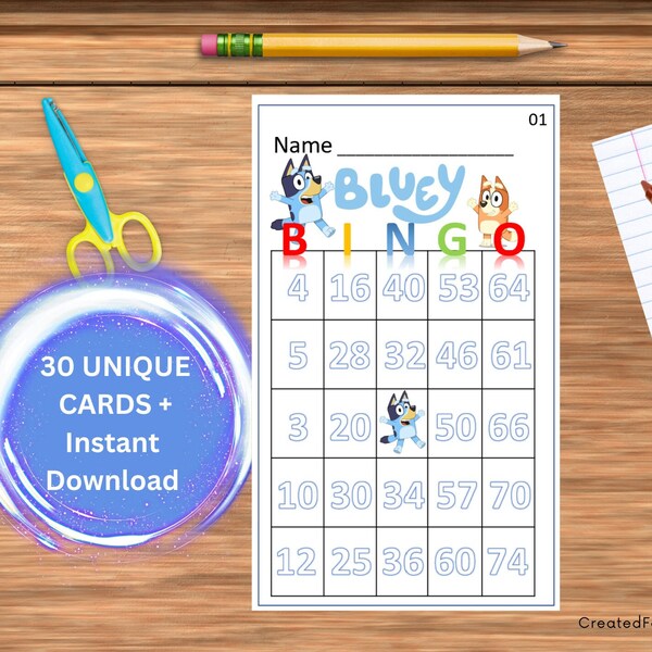 Bluey Alphabet and Numbers - Etsy