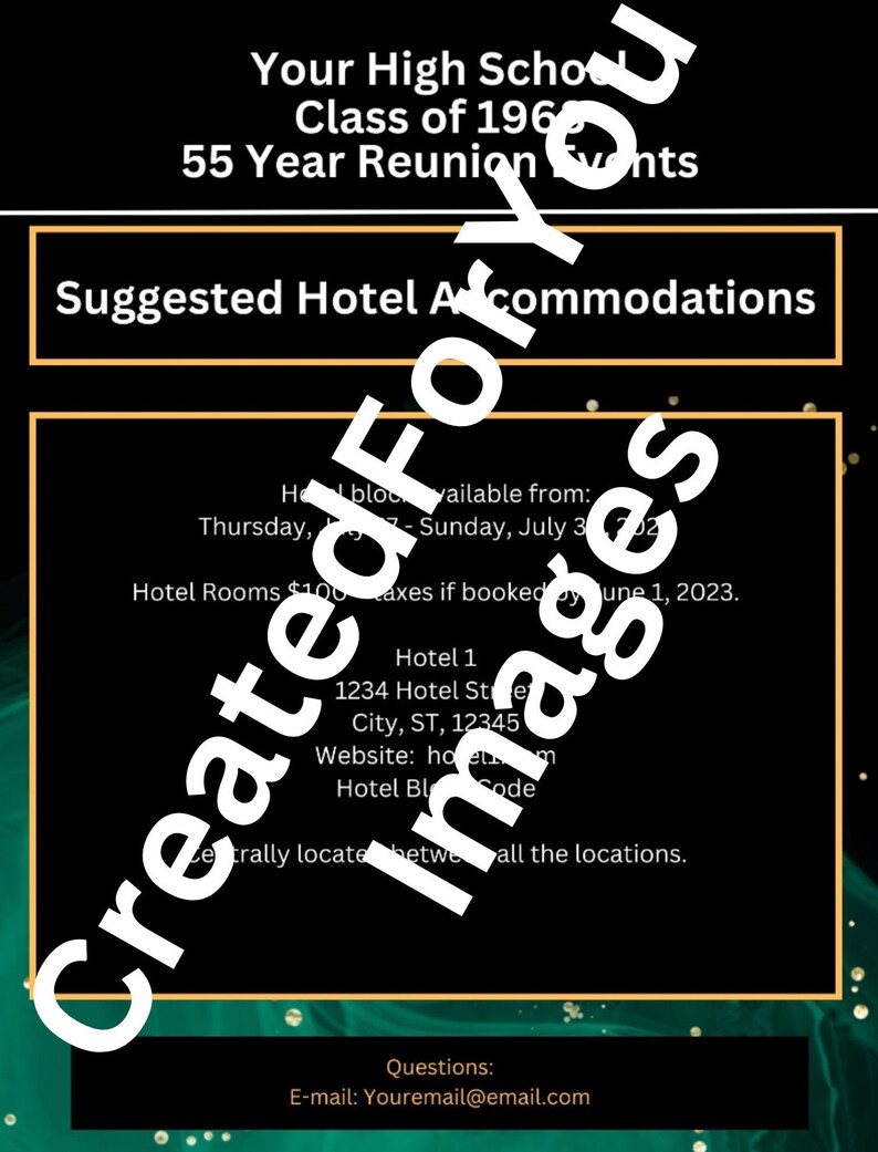 High School Reunion, Class Reunion, Weekend Itinerary, Template, Family ...