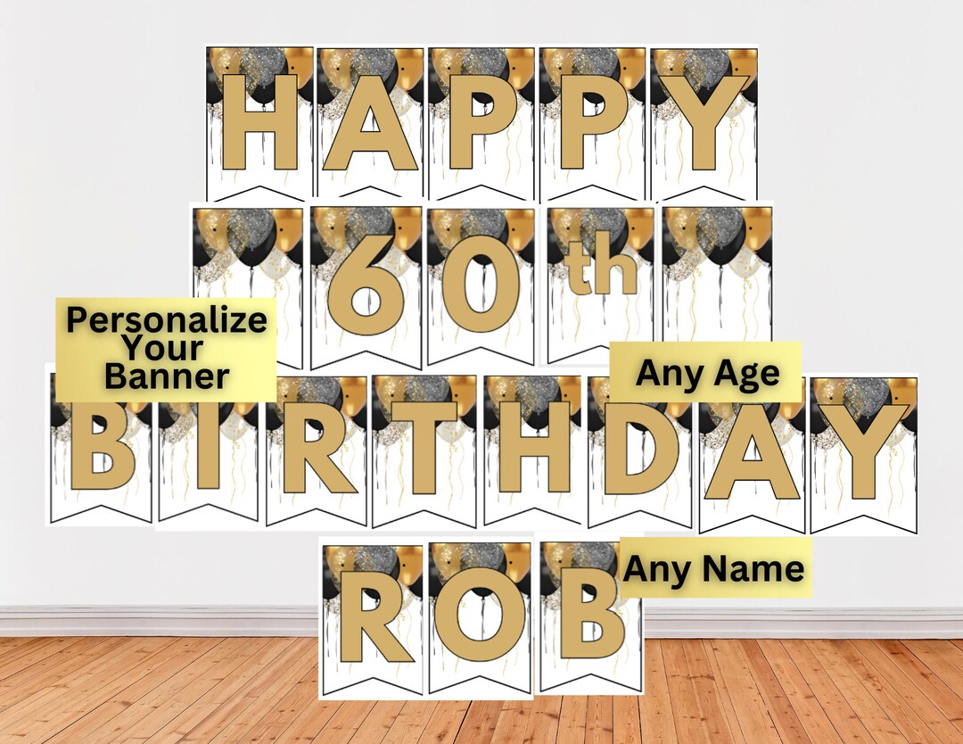 50th Birthday Decorations, 50th Birthday Flags, Party Decorations, 50th ...