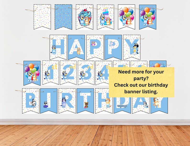 Bluey Birthday Party, Pin the Tail on Bluey, Birthday Decorations ...