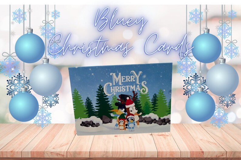 Bluey Christmas Cards - Etsy