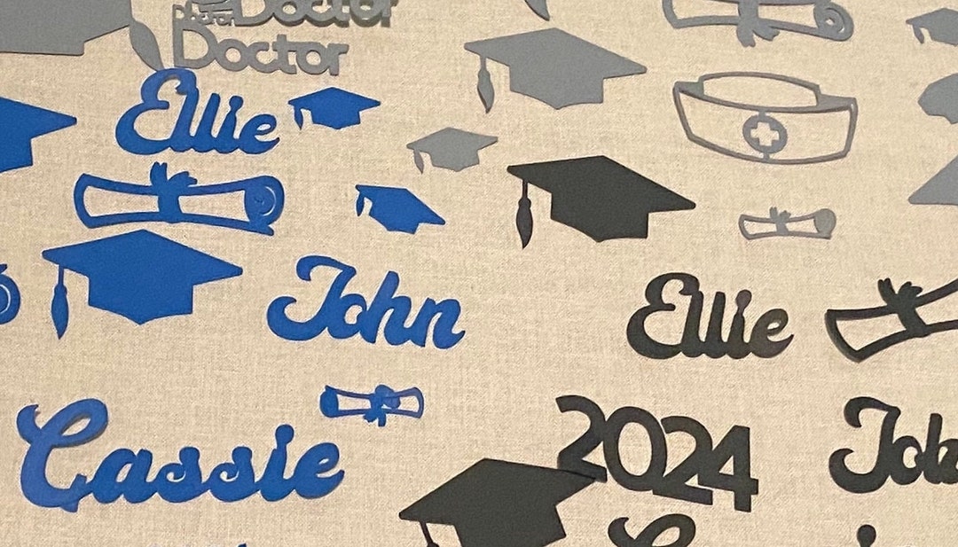 Graduation Confetti, Graduation Party Decor, Confetti Customized, Class ...