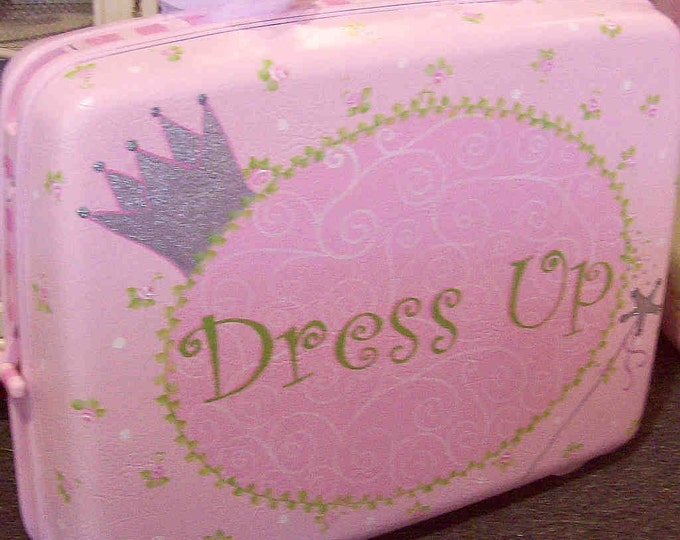 Dress up Suitcase, Pink, Girls Princess, Crown, Royal, Costume Trunk ...