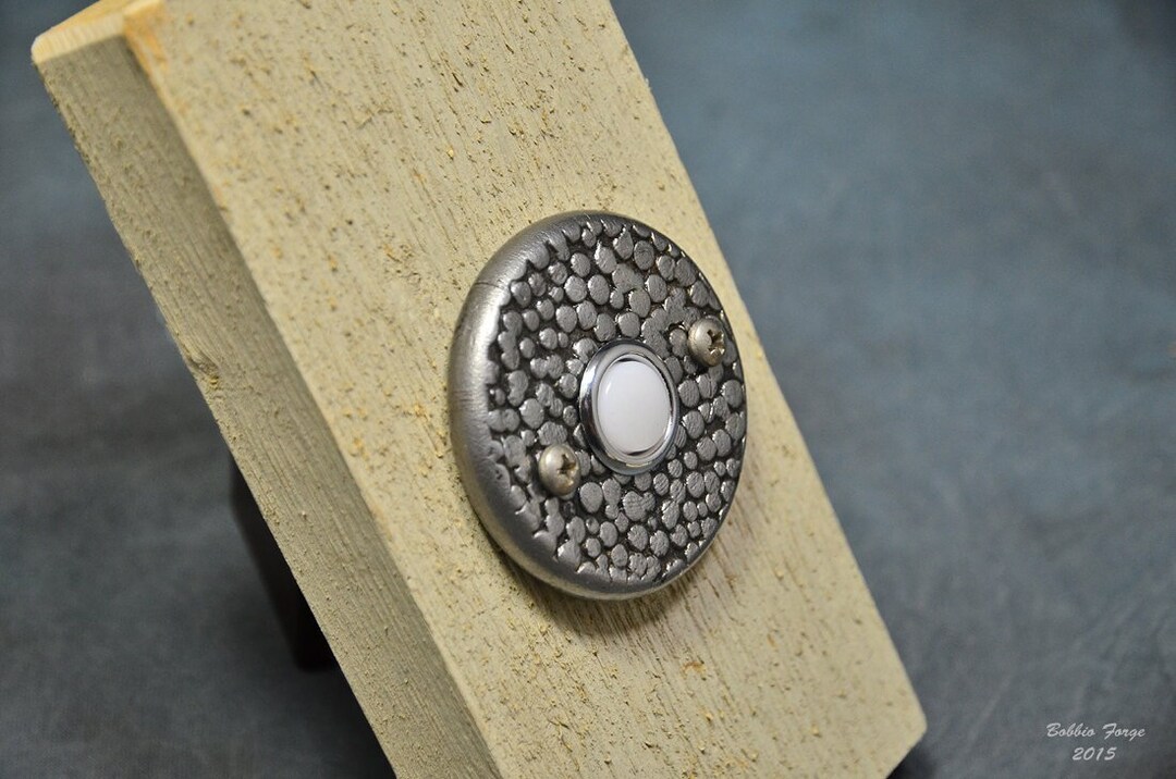 SALE! Forged Steel Doorbell Escutcheon Plate With Electric Push Button ...