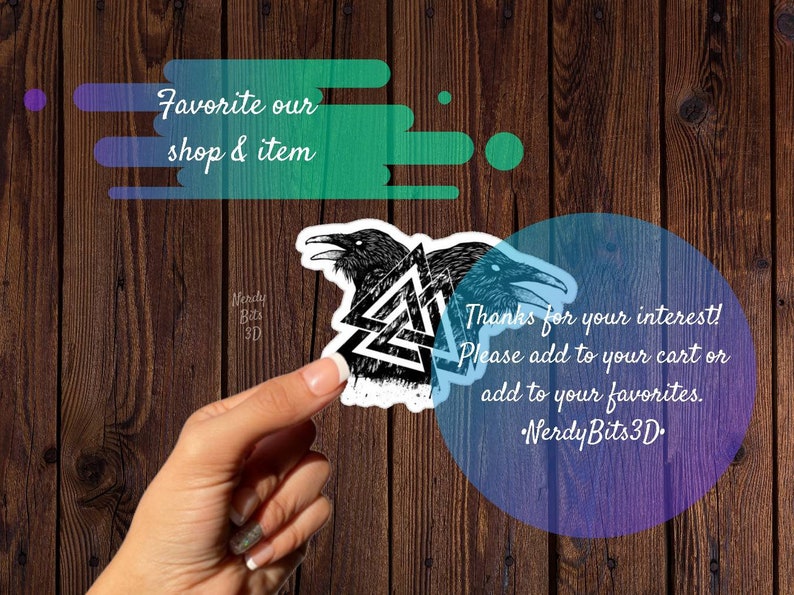 Viking Stickers: Huginn & Muninn Valknut | Water Bottle Sticker ...