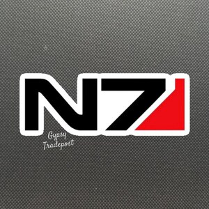 Gamer Stickers: Mass Effect N7 | Water Bottle Sticker | Waterproof ...