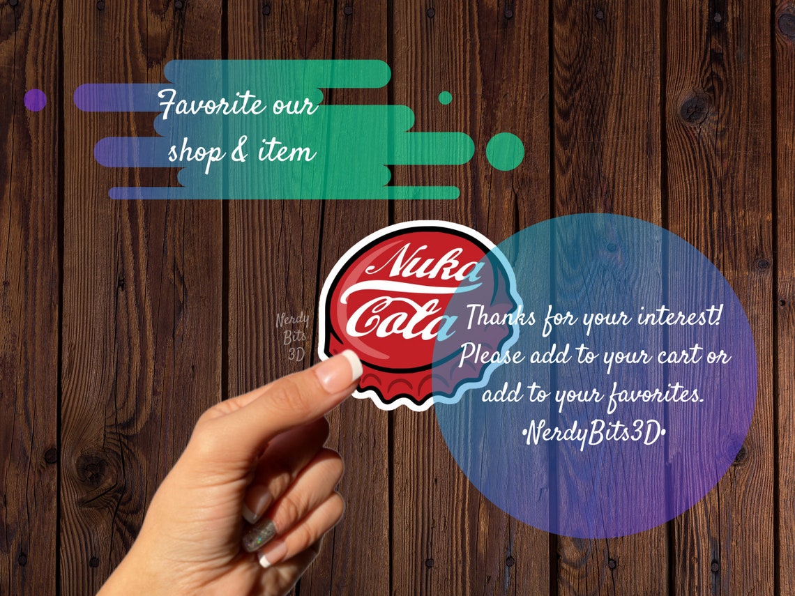Gamer Stickers: Nuka Cola Bottle Cap | Water Bottle Sticker ...
