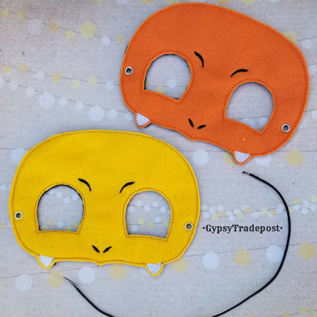 Shiny Charmander Pokemon Mask Pokemon Birthday Favor | Etsy