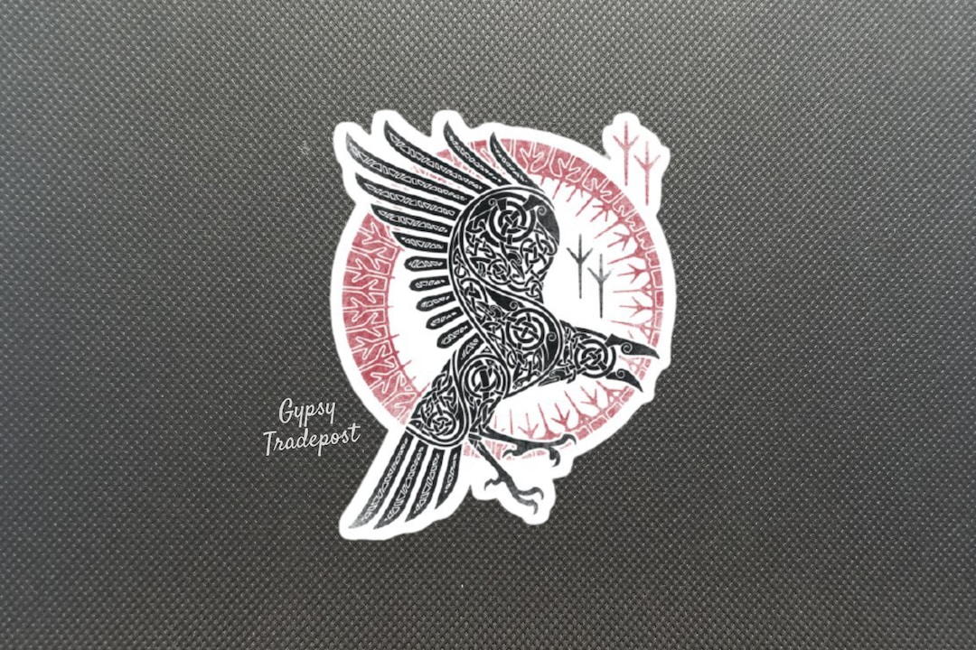 Viking Stickers: Ragnar's Raven | Water Bottle Sticker | Waterproof ...