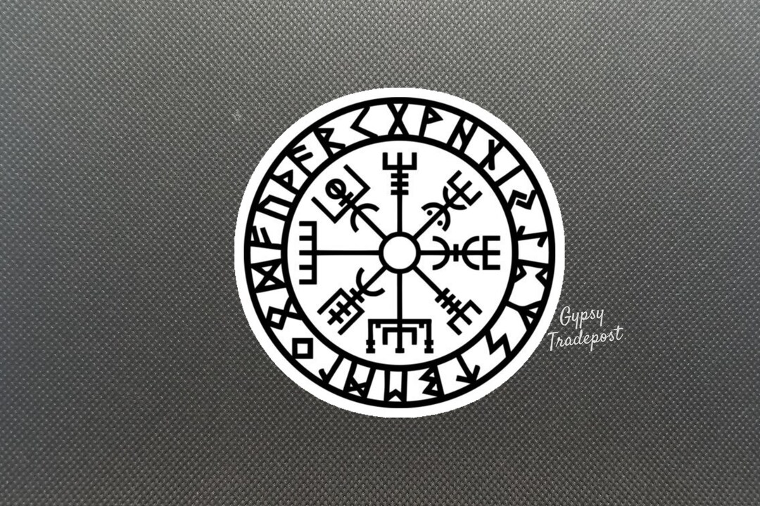 Viking Stickers: Vegvisir Runic | Water Bottle Sticker | Waterproof ...