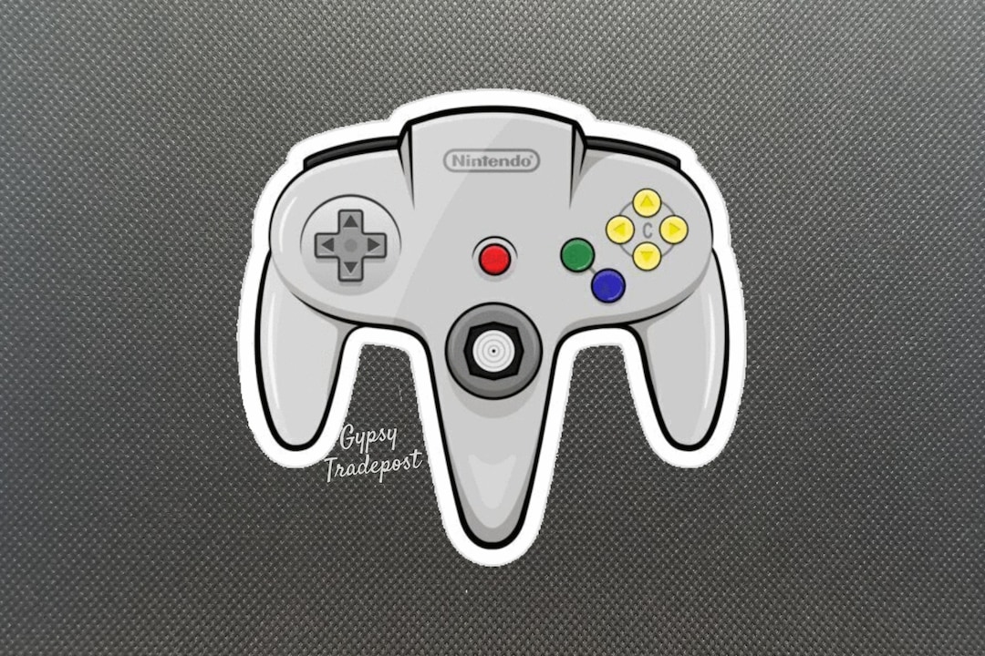 Gamer Stickers: N64 Controller | Water Bottle Sticker | Waterproof ...