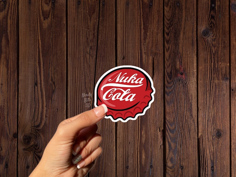 Gamer Stickers: Nuka Cola Bottle Cap | Water Bottle Sticker ...