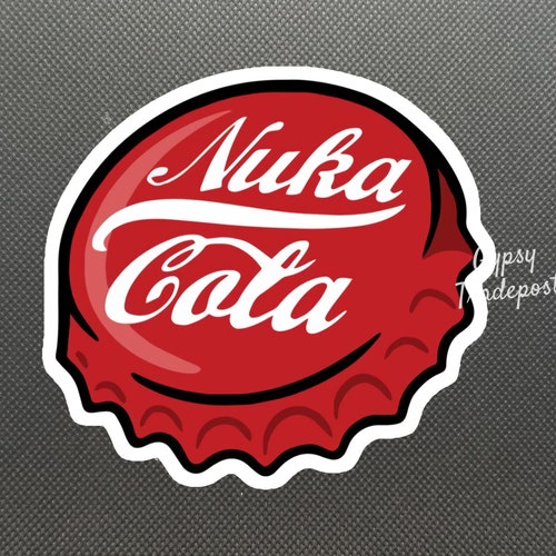 Gamer Stickers: Nuka Cola Bottle Cap Water Bottle Sticker | Etsy
