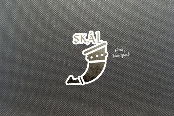 Viking Stickers: Skal Single Horn Water Bottle Sticker - Etsy
