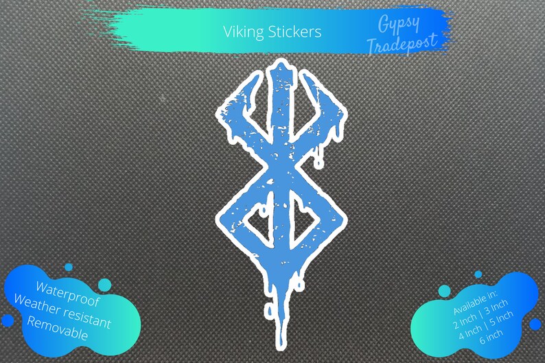 Viking Stickers: Berserker Rune Mark Water Bottle Sticker | Etsy