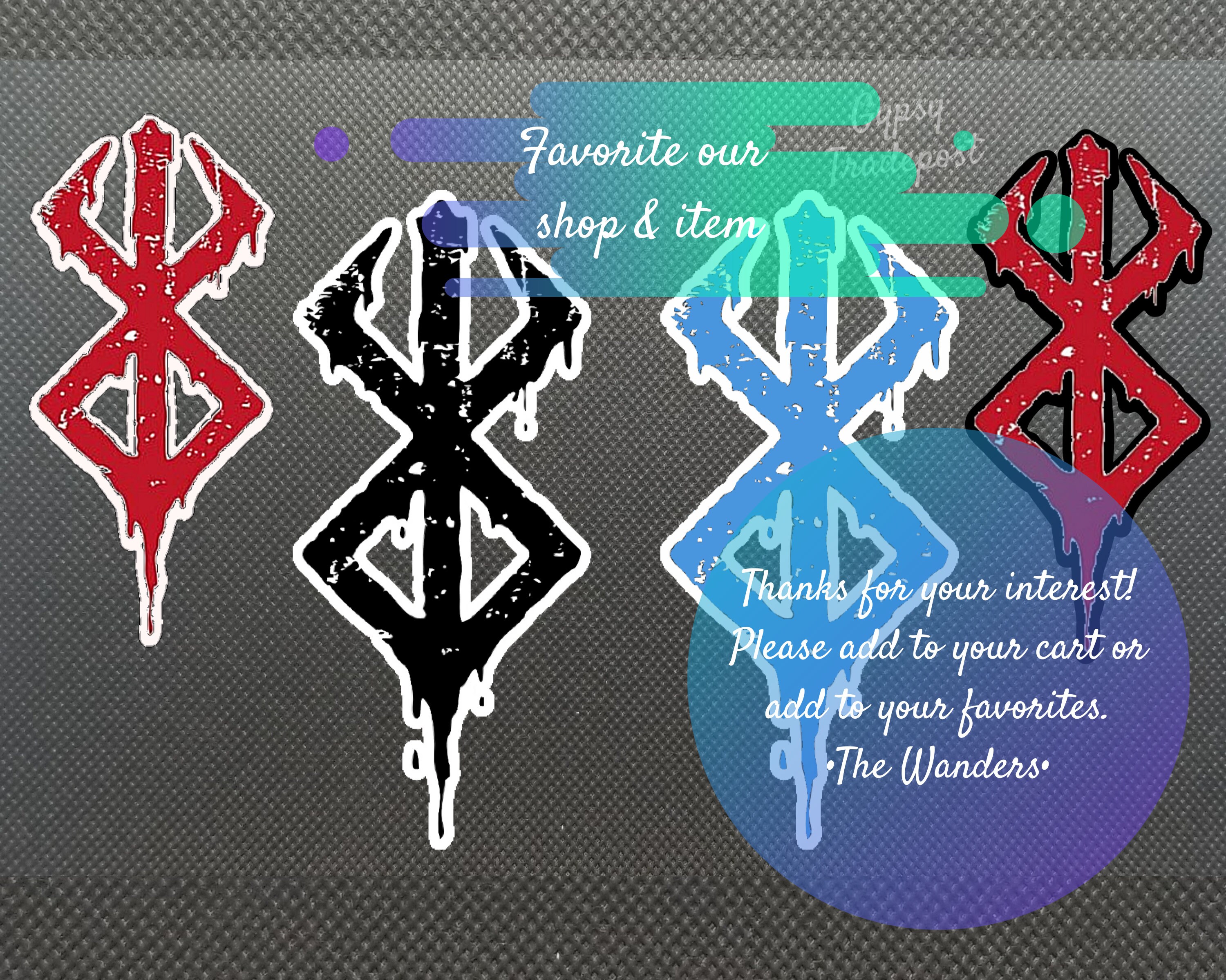 Viking Stickers: Berserker Rune Mark Water Bottle Sticker | Etsy