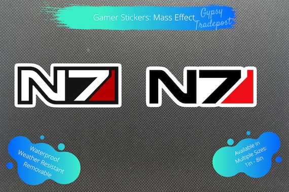Gamer Stickers: Mass Effect N7 Water Bottle Sticker - Etsy