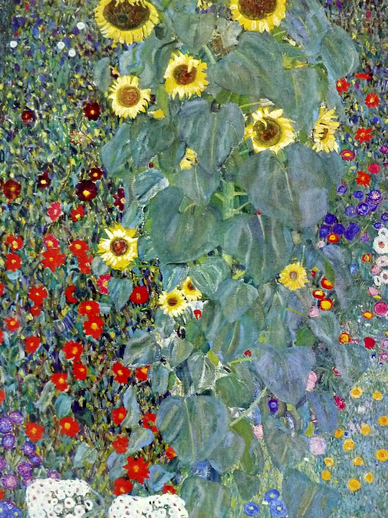 Farm Garden with Sunflowers by Gustav Klimt Vintage Poster | Etsy Farm Garden with Sunflowers by Gustav Klimt Vintage Poster | Etsy