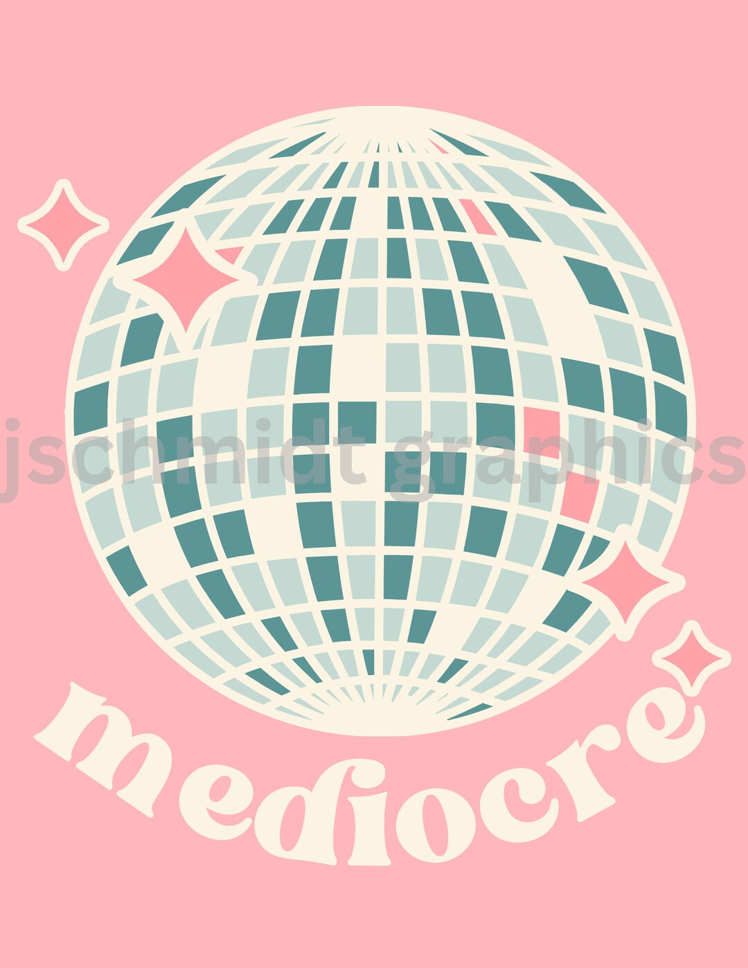 DIGITAL DOWNLOAD Mediocre Disco, Pink - Etsy