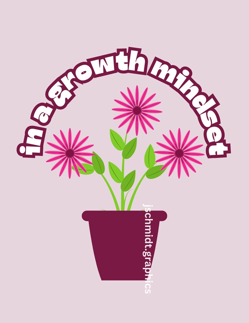DIGITAL DOWNLOAD - in A Growth Mindset - Purple and Pink - Etsy