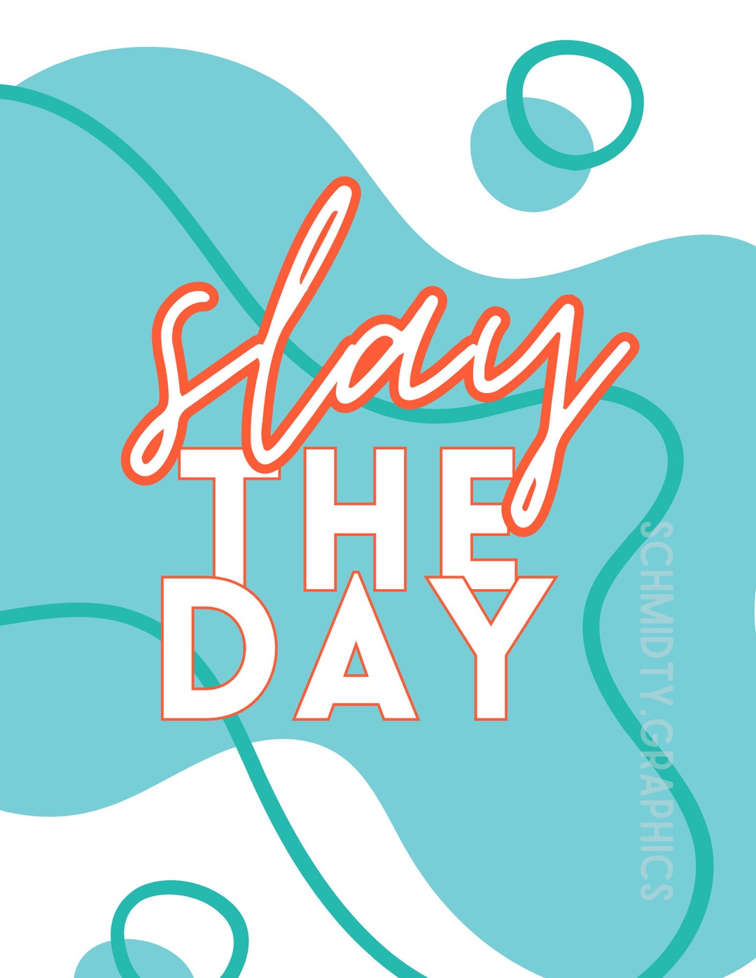 DIGITAL DOWNLOAD - Slay the Day - Blue and Orange - Etsy